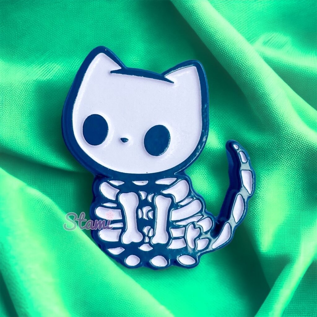 Skeleton Kitten RPG Pin - Stami Studios