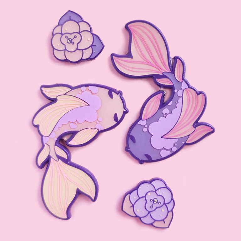 Sunset Koi Pin (Pink) - Stami Studios