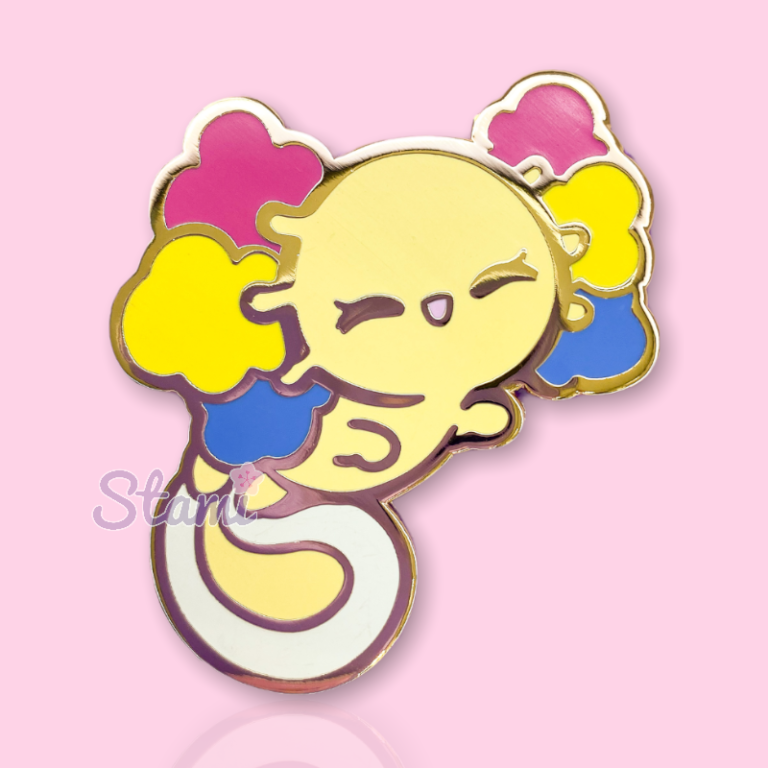 Pan Axolotl Pin - Stami Studios