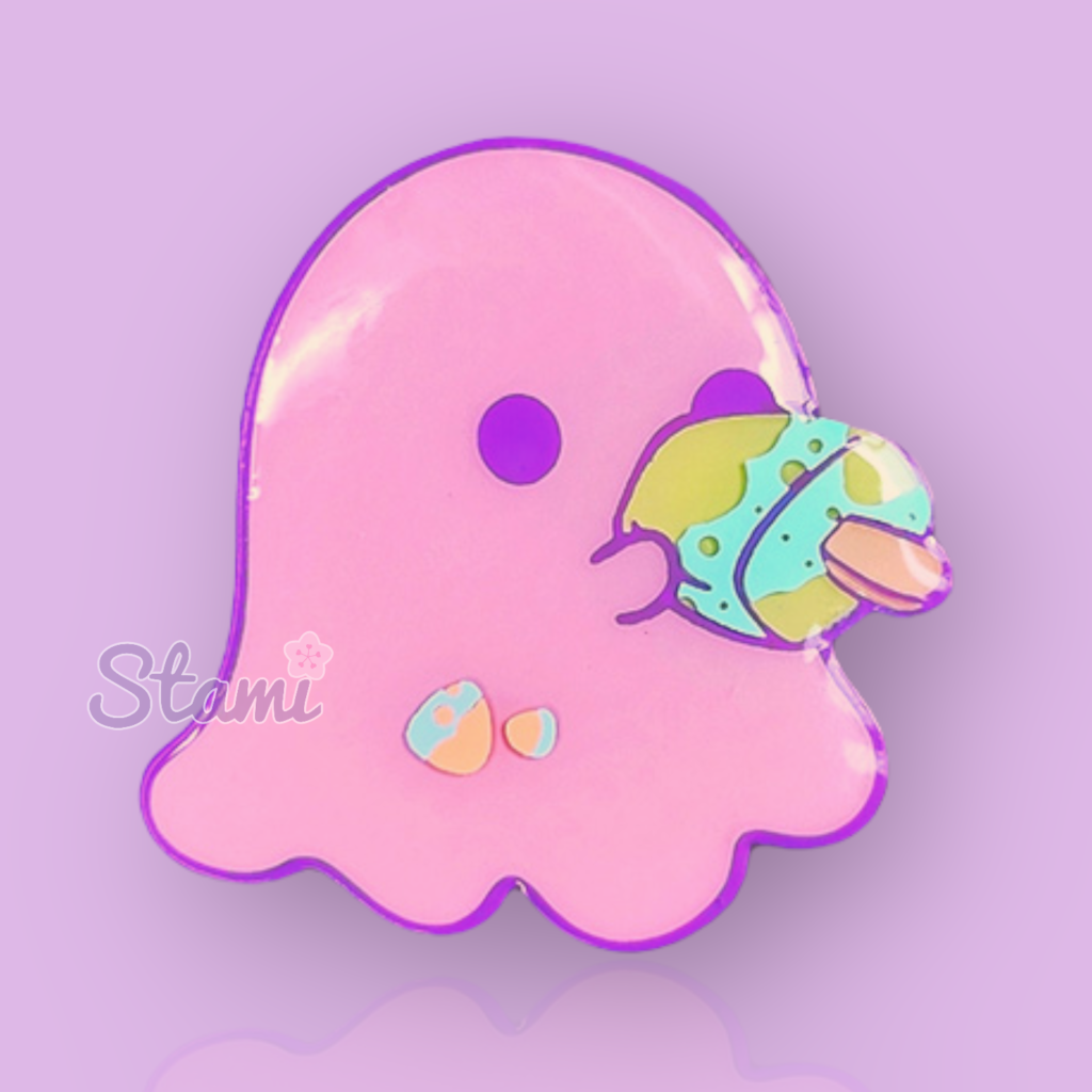 Ice Pop Greedy Ghost Pin - Stami Studios