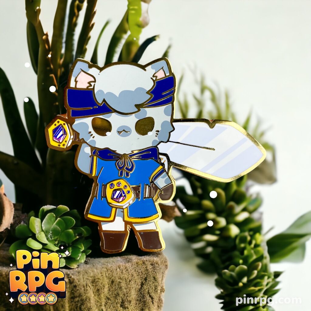 Paladin Cat RPG Pin - Stami Studios