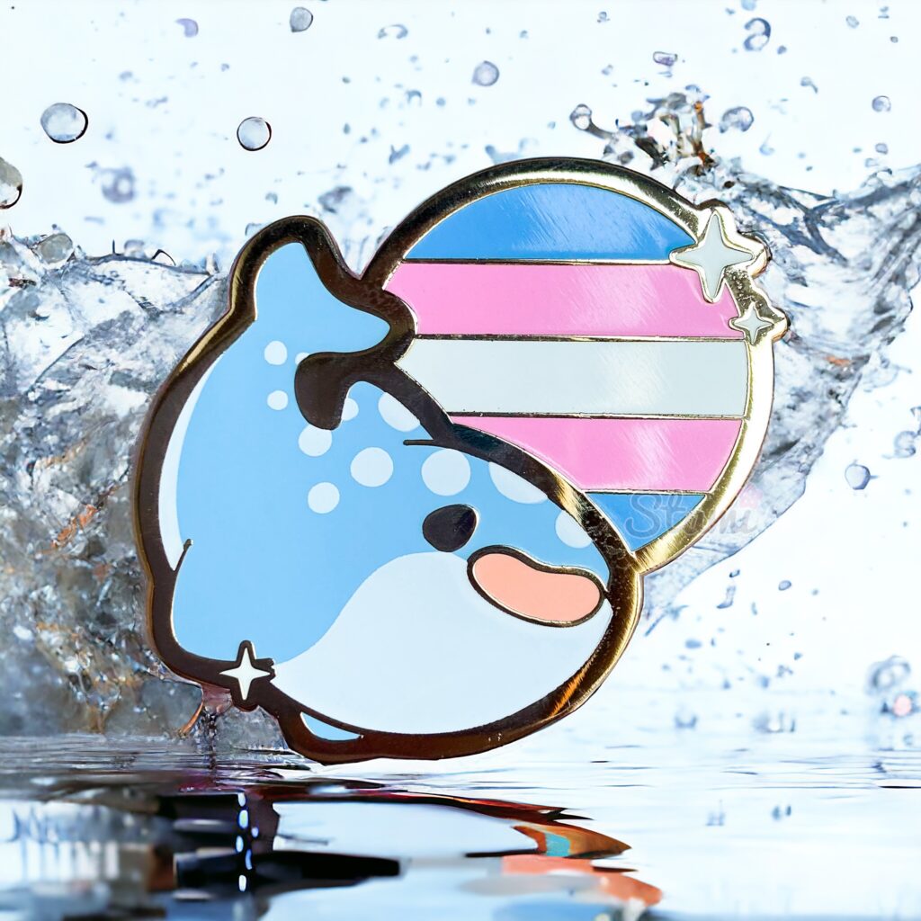 Trans Whale Pin - Stami Studios