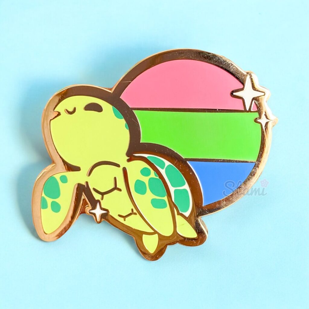 Poly Turtle Pin - Stami Studios