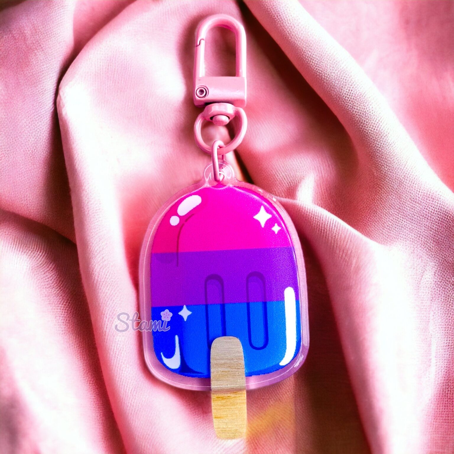 Bi Popsicle Keychain - Stami Studios