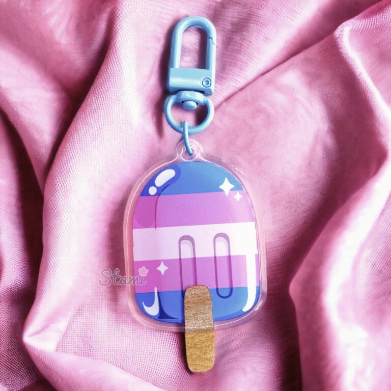 Transgender Popsicle Keychain - Stami Studios