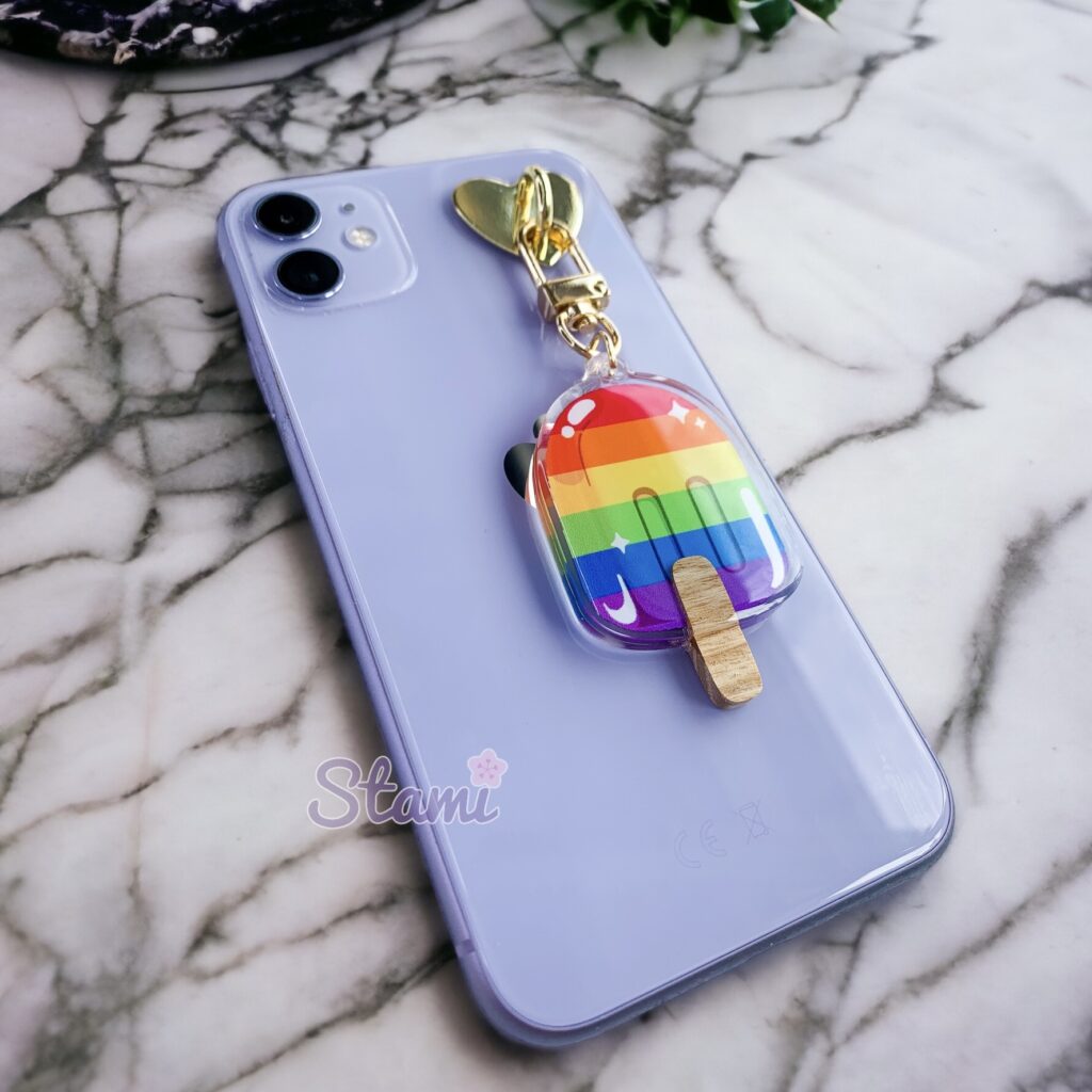 Transgender Popsicle Keychain - Stami Studios