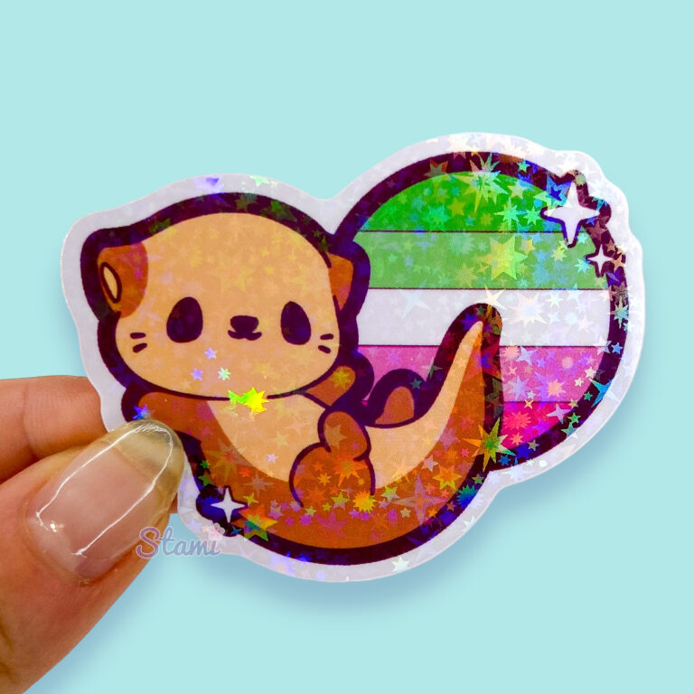 Trixic Otter Holo Sticker - Stami Studios