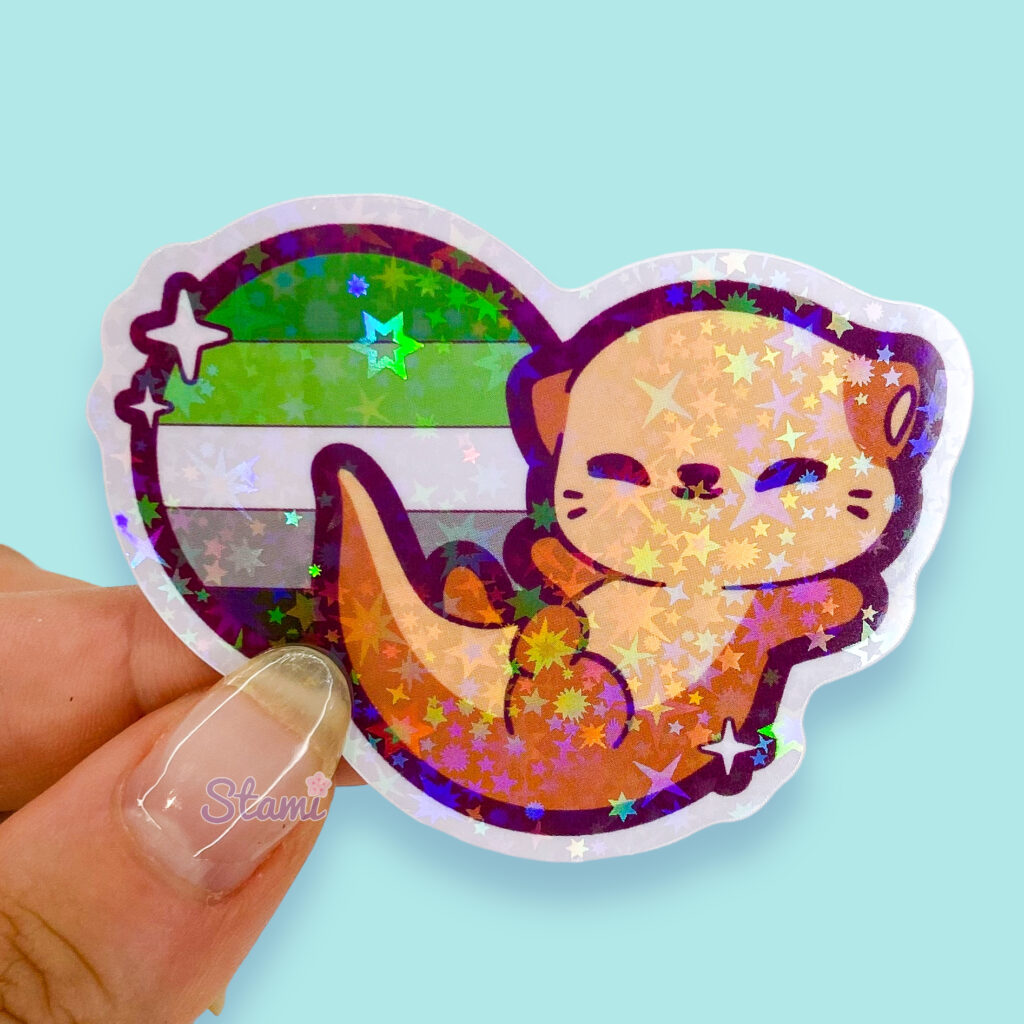 Trixic Otter Holo Sticker - Stami Studios