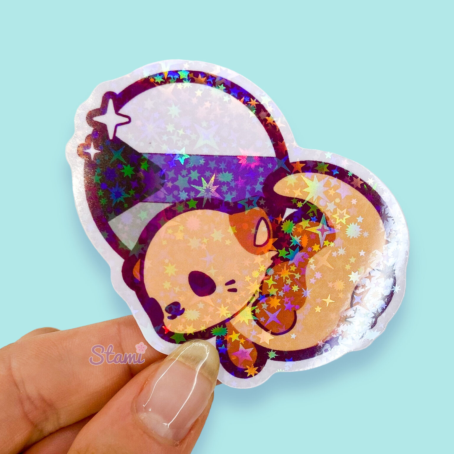 Demi Otter Holo Sticker - Stami Studios