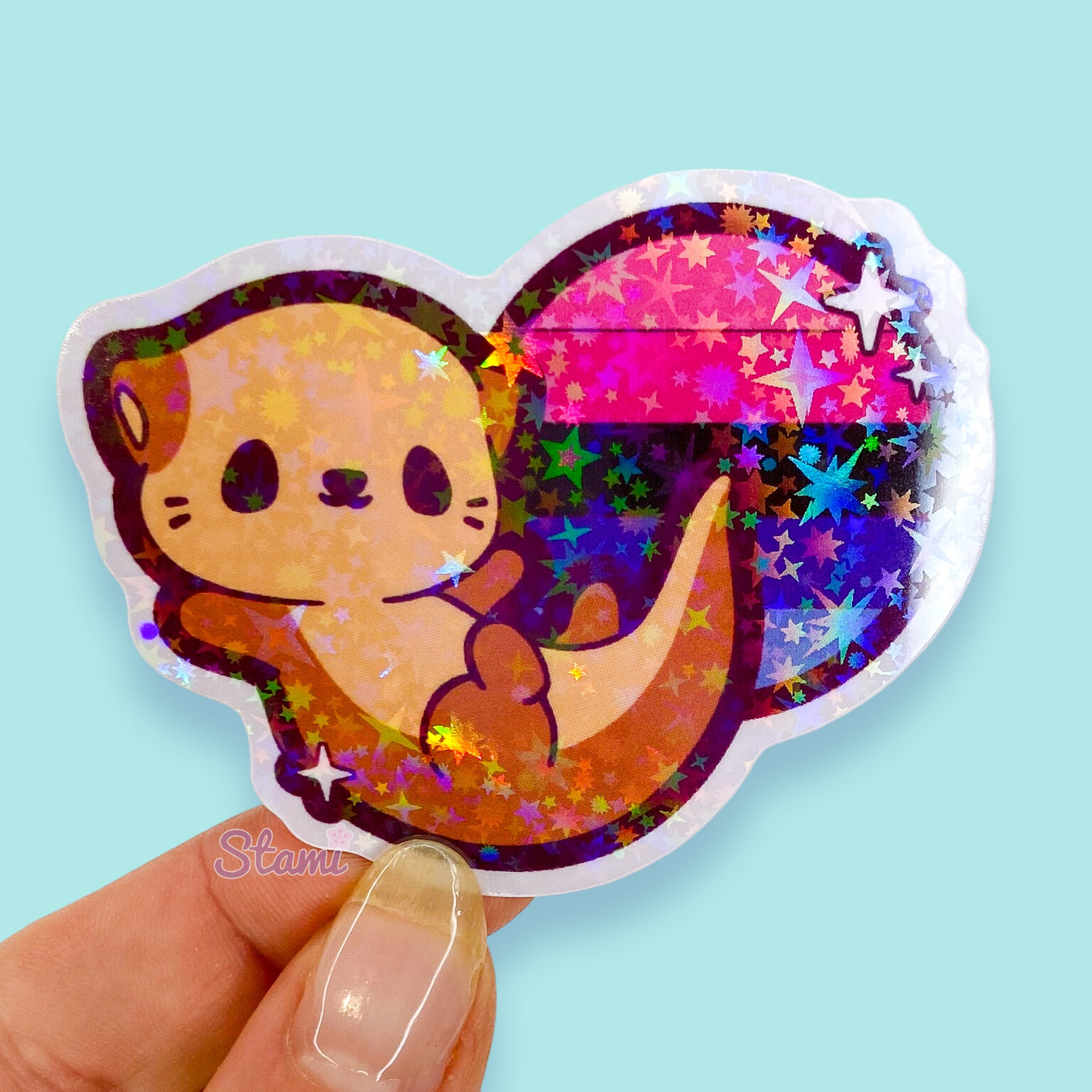 Trixic Otter Holo Sticker - Stami Studios