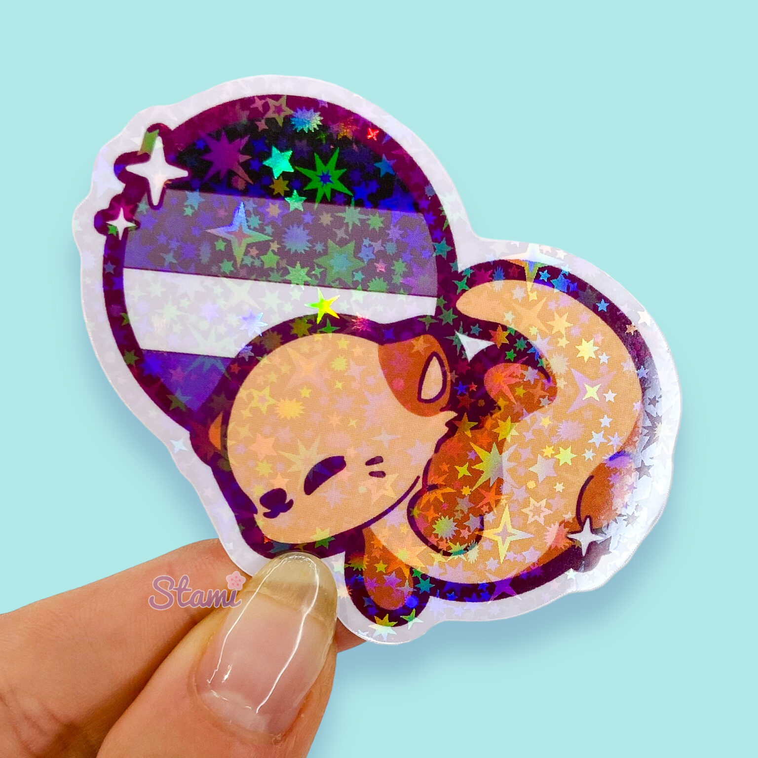 Trixic Otter Holo Sticker - Stami Studios