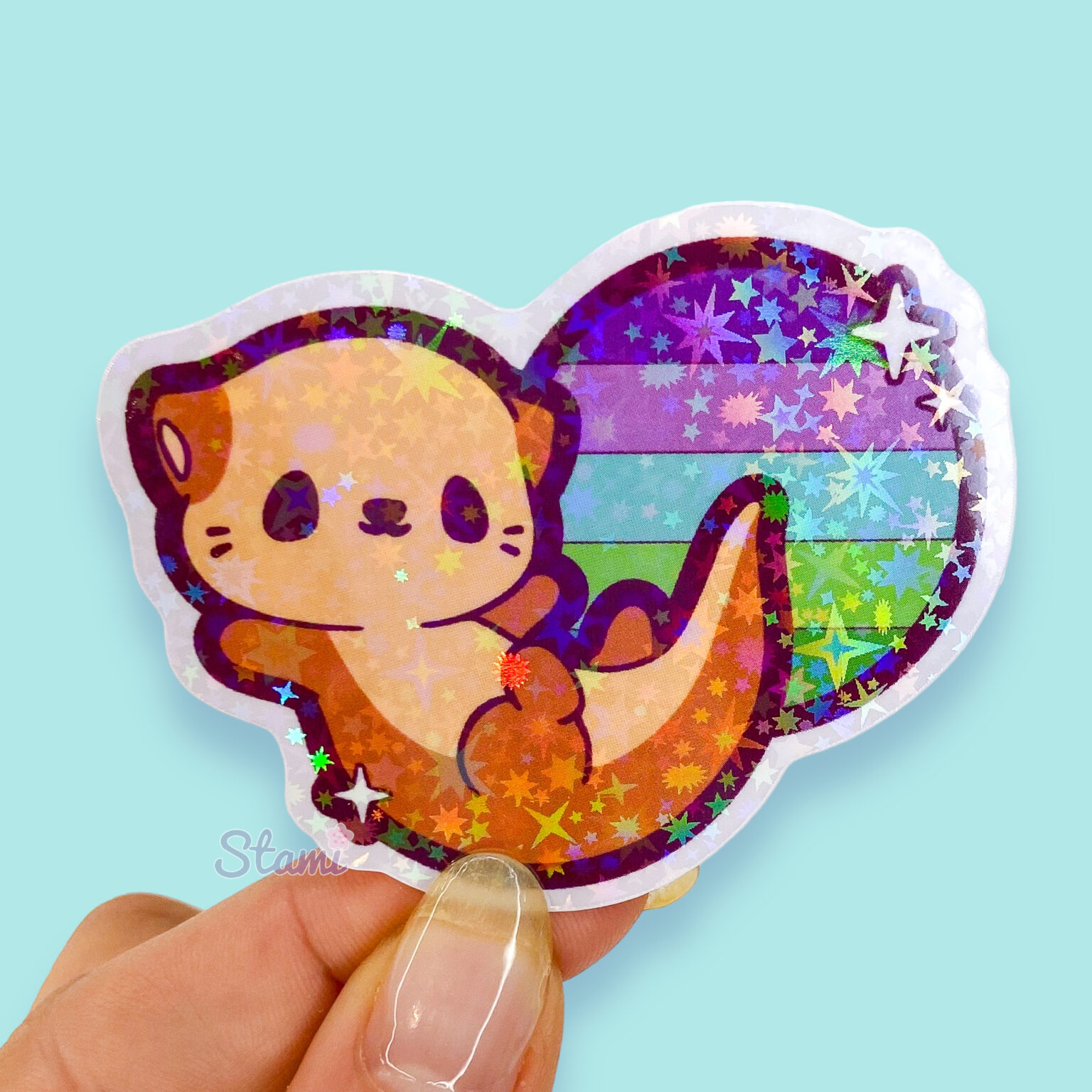 Trixic Otter Holo Sticker - Stami Studios