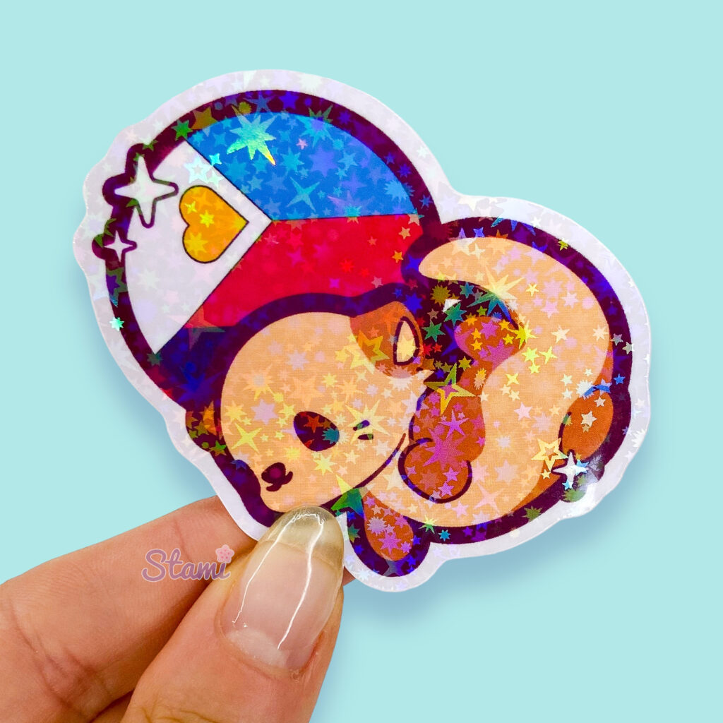 Polyam Otter Holo Sticker - Stami Studios