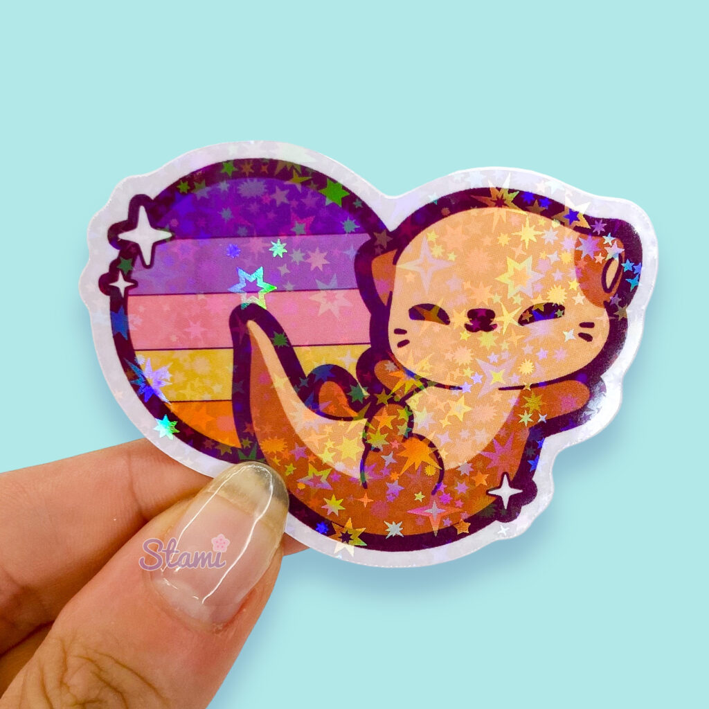 Trixic Otter Holo Sticker - Stami Studios