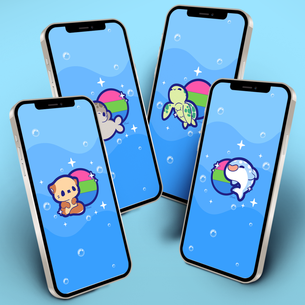 Polysexual Sea Friends Wallpaper Set - Stami Studios