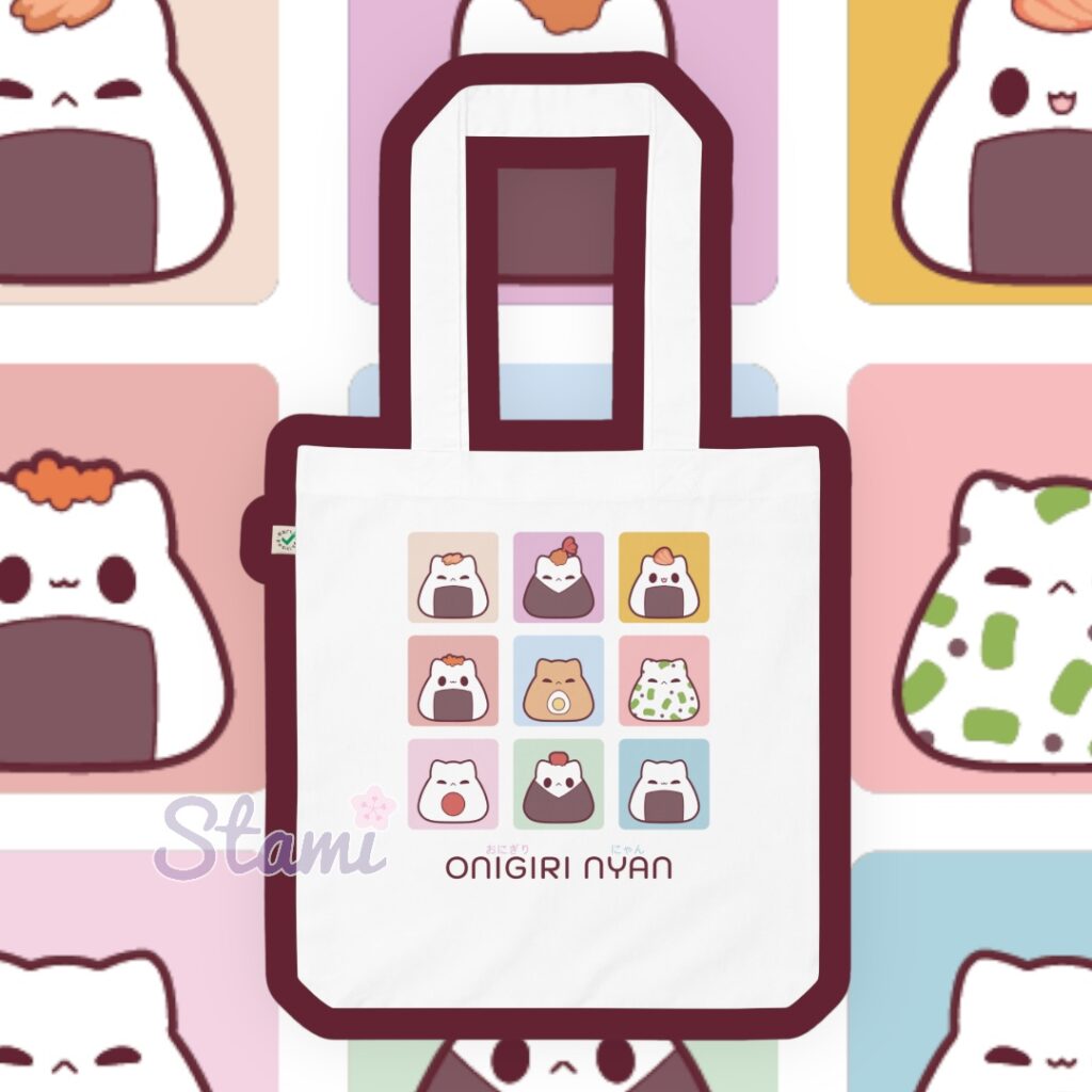 Onigiri Nyan Tote Bag - Stami Studios