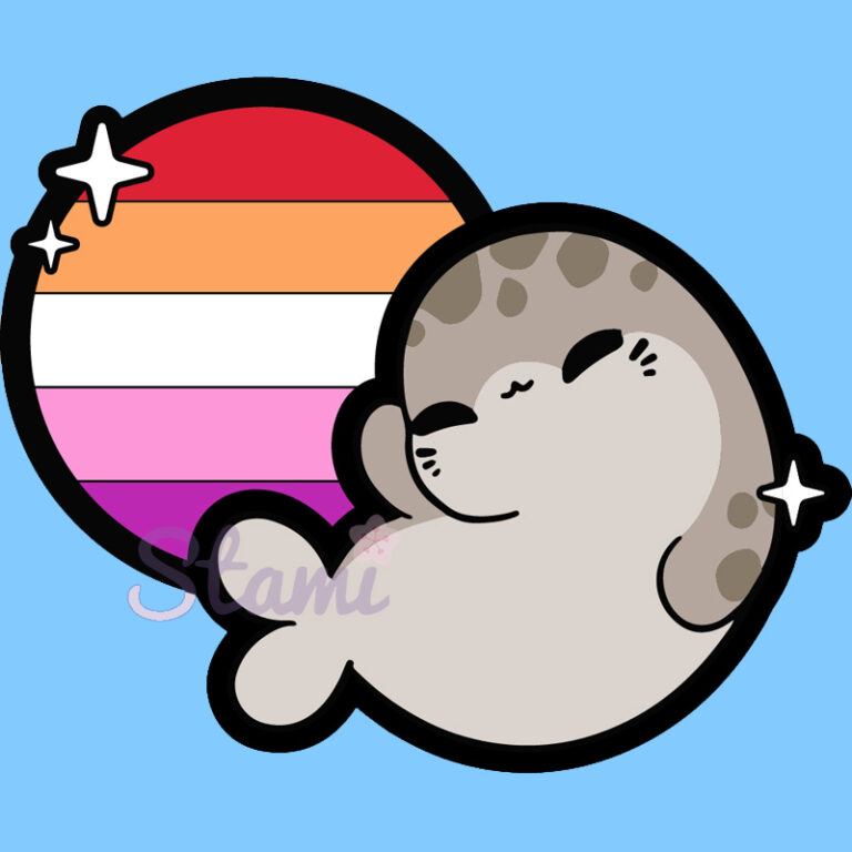 Lesbian Seal Pin - Stami Studios