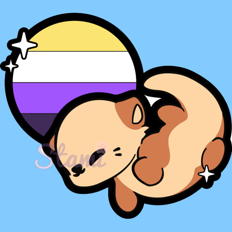 Non Binary Whale Pin - Stami Studios