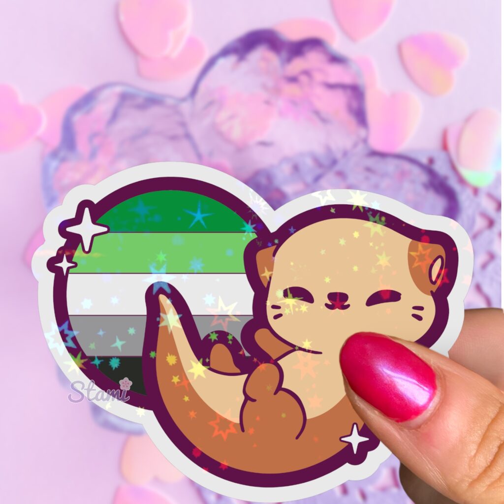 Trixic Otter Holo Sticker - Stami Studios