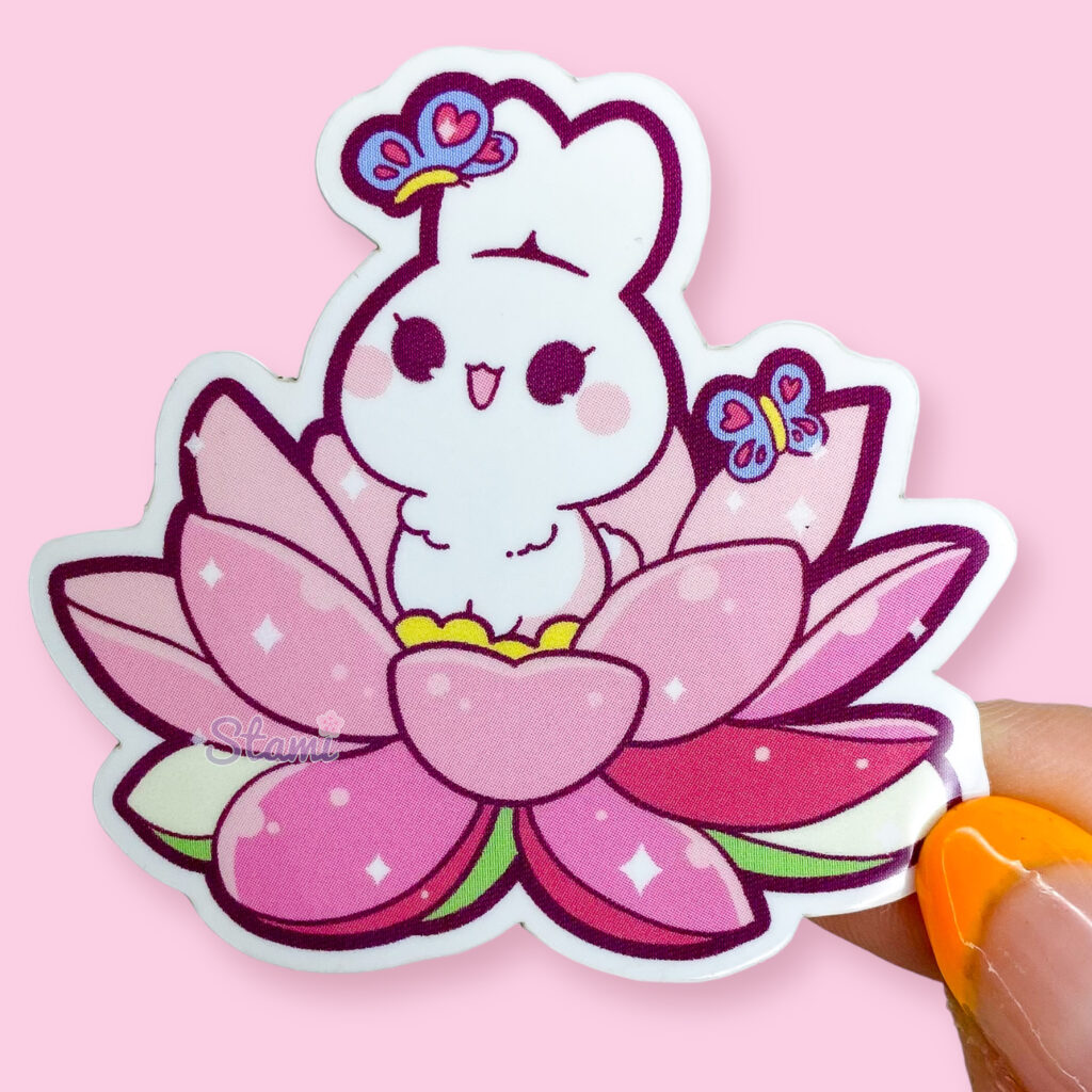 Kuma Lily Pad Sticker - Stami Studios