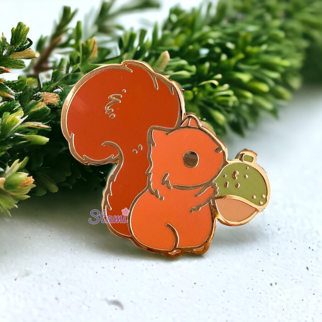 Squirrel Woodland Collection Pin - Stami Studios