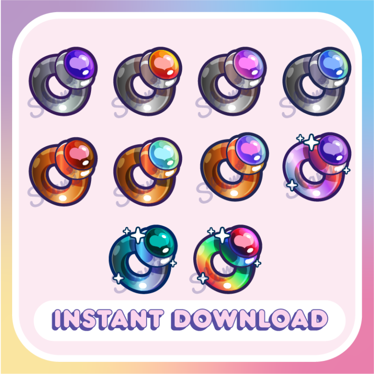 Rings Twitch/Youtube Badge Pack - Stami Studios