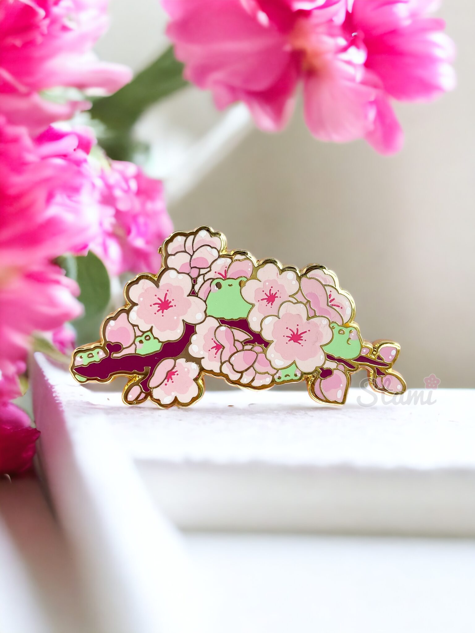 Frogot Sakura Branch Pin - Stami Studios