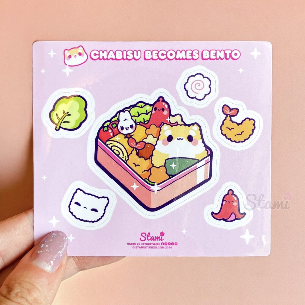 Chabisu Becomes Bento Sticker Sheet - Stami Studios