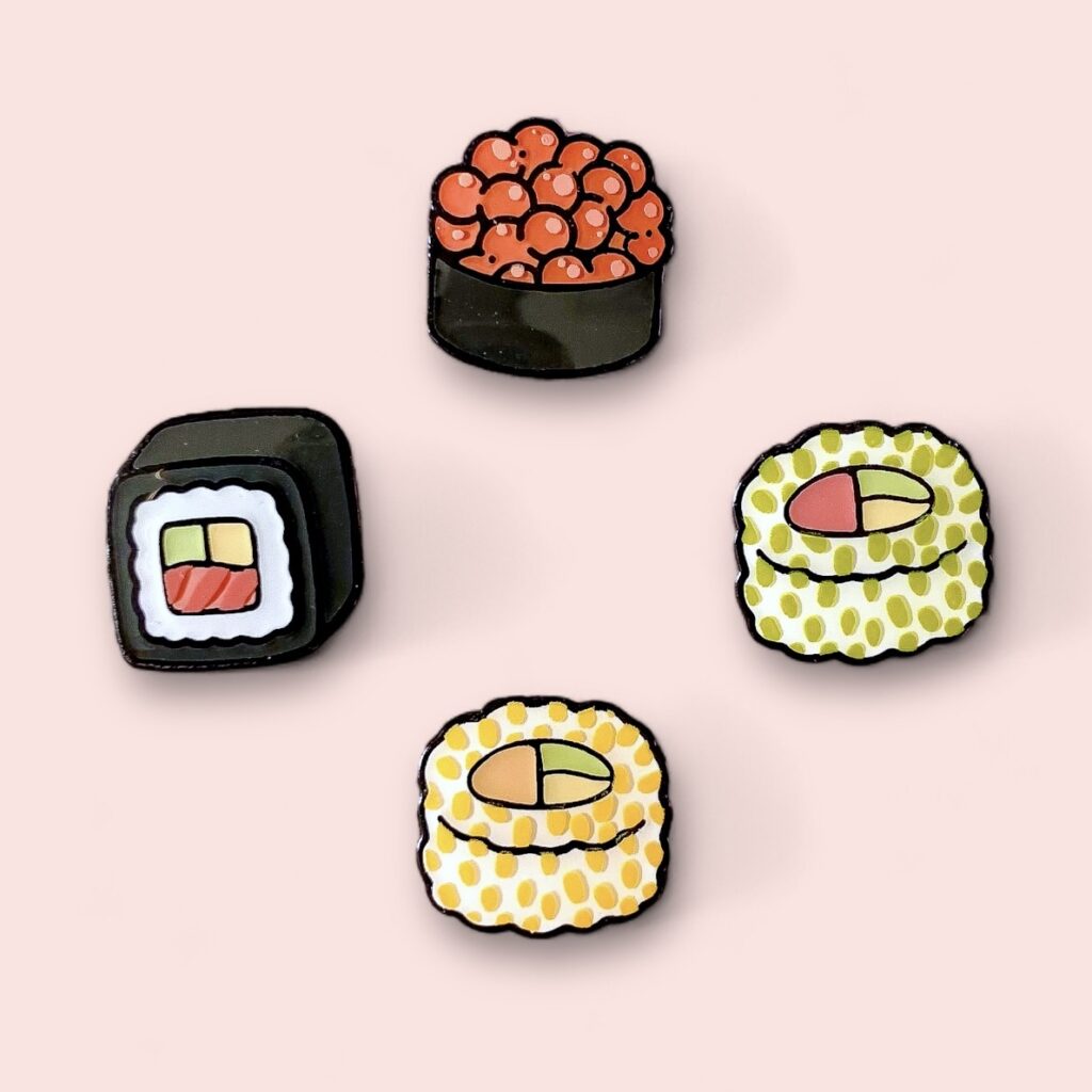 Sushi Maki Roll Mini Pin Set - Stami Studios