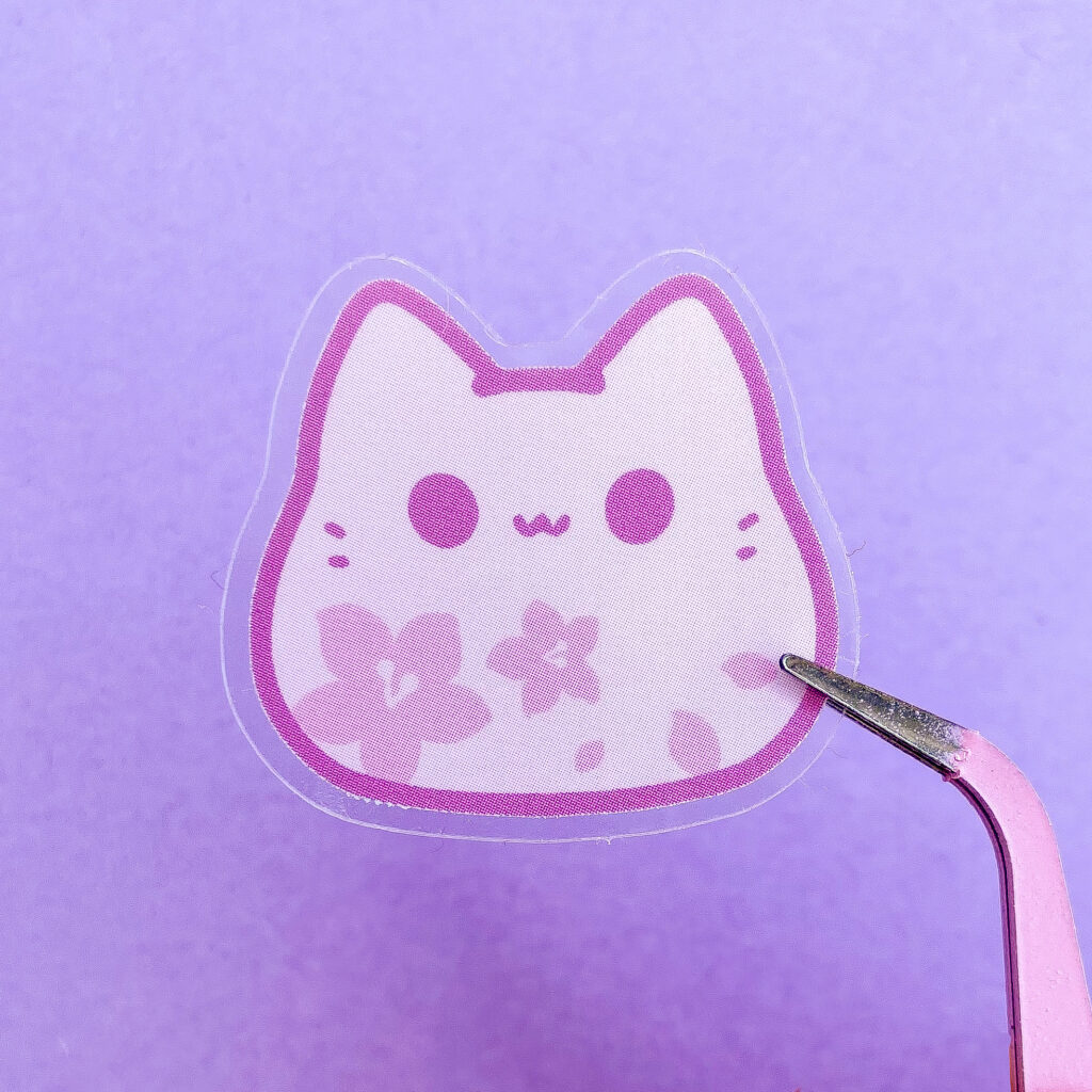Sakura Kitty Bean Sticker - Stami Studios