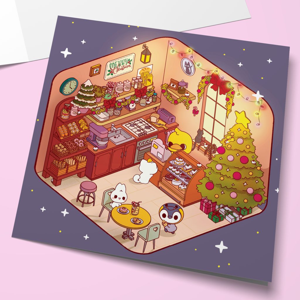 Interactive Bakery Christmas Card - Stami Studios